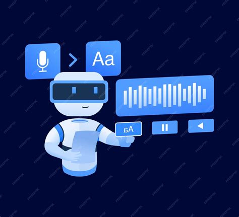 Premium Vector Speech Recognition Vector Illustration Artificial