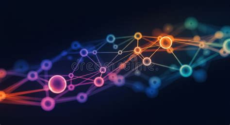 A Colorful Network Of Interconnected Nodes Forms An Abstract Design Element Stock Illustration