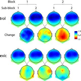 Scalp Topographies And Signal Change Between Blocks For The Early