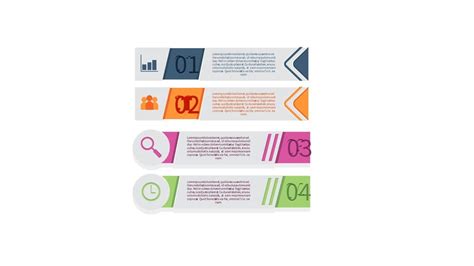 Set Of Four Different Colored Banners Google Slide Theme And Powerpoint Template Slidedocs