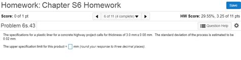 Solved Homework Chapter S6 Homework Score 0 Of 1 Pt