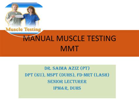 Manual Muscle Testing Mmt Presentation