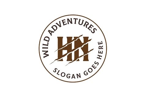 스크래치 효과와 원형 씰 브라운 Hn 문자 템플릿 로고 디자인 갈고리 발톱에 대한 스톡 벡터 아트 및 기타 이미지 갈고리 발톱 갈색 더러운 Istock