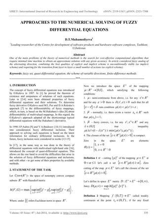 Approaches To The Numerical Solving Of Fuzzy PDF