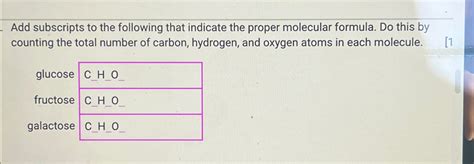 Solved Add Subscripts To The Following That Indicate The