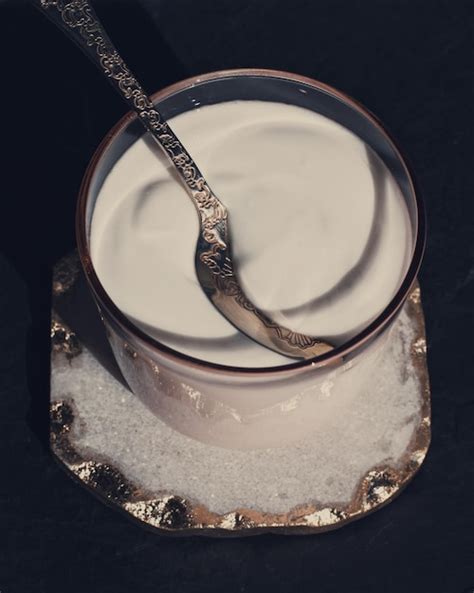 Premium Photo Fresh Creamy White Yogurt