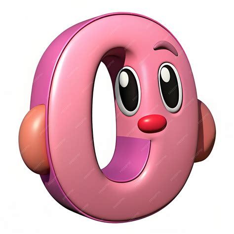 Número Cero Diseño 3d Realista En Estilo De Dibujos Animados Icono