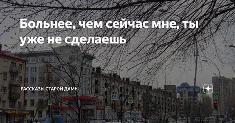 Больнее чем сейчас мне ты уже не сделаешь Рассказы старой дамы Дзен