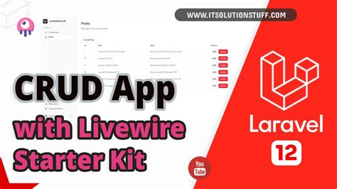 Laravel 12 Crud With Livewire Starter Kit Youtube