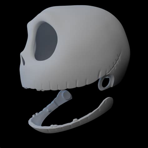 💀 Jack Skellington Articulated Skull Mask Stl 3d Printable Halloween