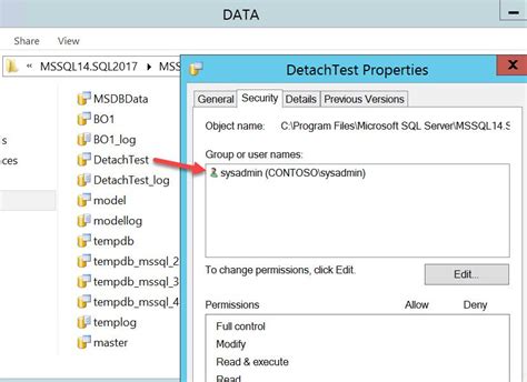 sql server fix msg 5123 level 16 create file encountered