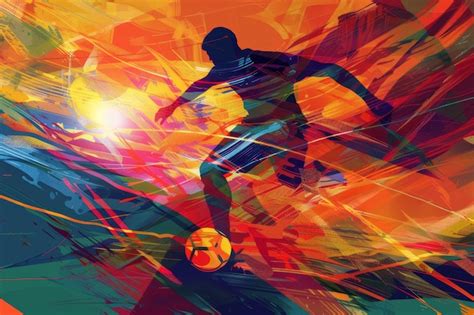 Premium Photo Abstract Soccer Passion Dynamic Digital Art