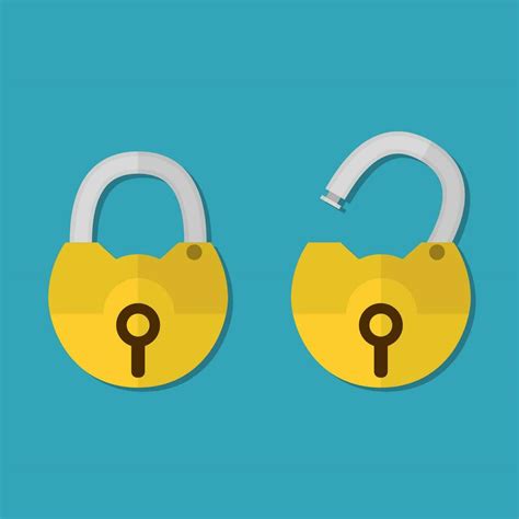 Lock Open And Closed 36000097 Vector Art At Vecteezy