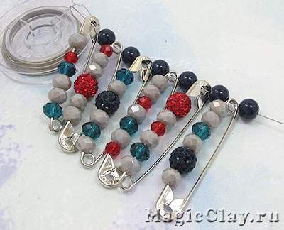 Модные украшения из булавок – Колье Галактика