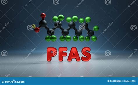 Pfas Per And Poly Fluoroalkyl Substances 3d Molecule Conformer