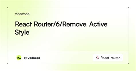 React Router6remove Active Style