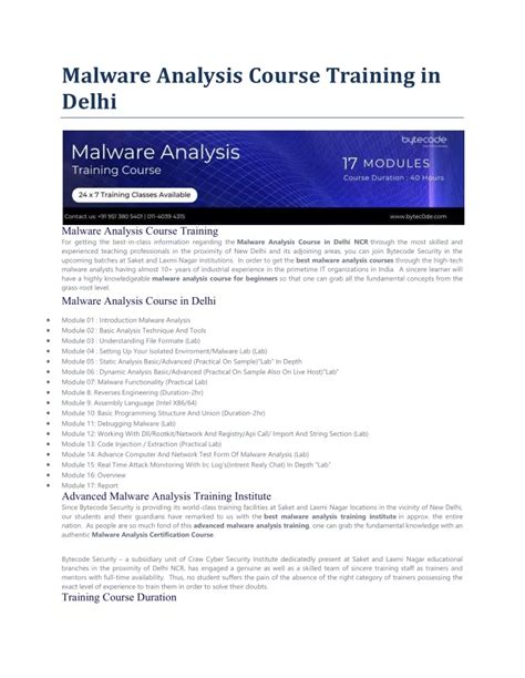 Ppt Malware Analysis Course Training In Delhi Powerpoint Presentation Id 11397367