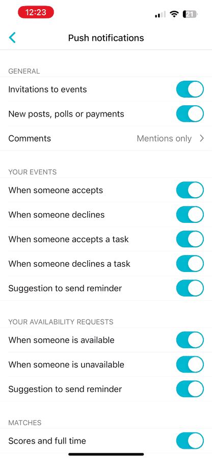 Notify Club Members Send Notifications In Spond