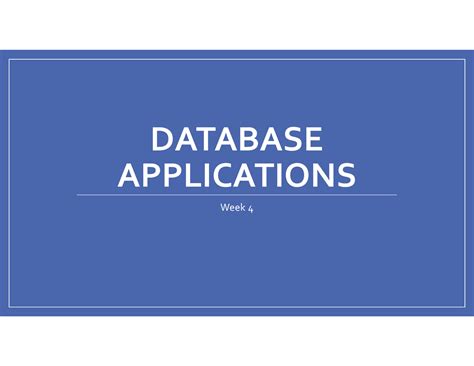 Week 4 Slides Sql Database Applications Week 4 Agenda Joining