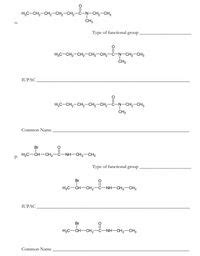 Answered: H,C-CH,-CH2-CH2-CH2-C-N-CH2-CH3 CH3 O. Туре of functional ...