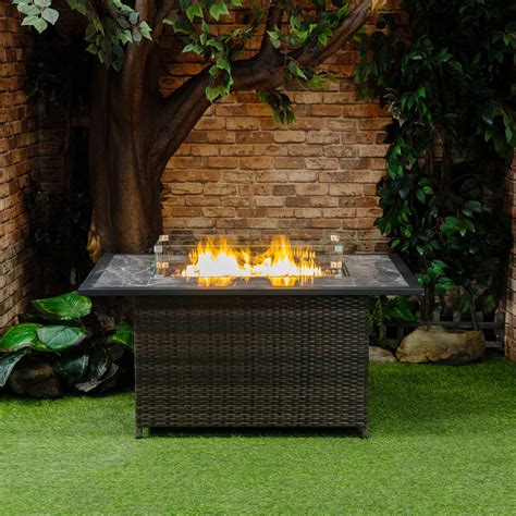 Deko Living Propane Gas Outdoor Fire Pits Table With Tile