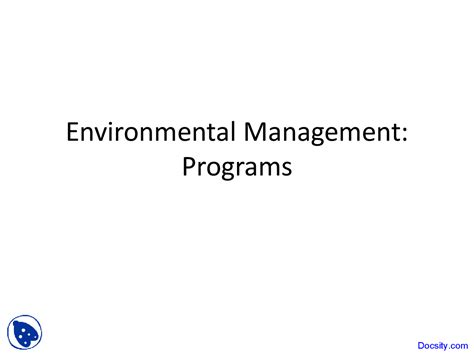 Programs Environment And Business Lecture Slides Slides Business