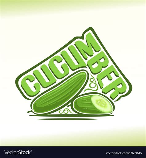 Logo For Cucumber Royalty Free Vector Image Vectorstock