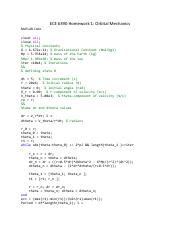 Orbital Mechanics Analysis And MATLAB Code For ECE Course Hero