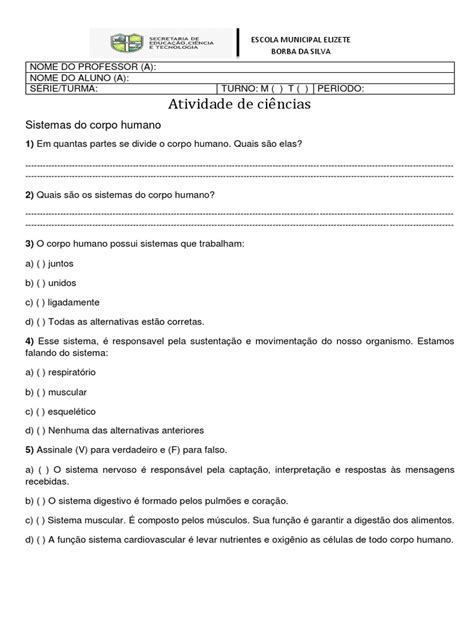 Atividade De Ciências 11 Pdf