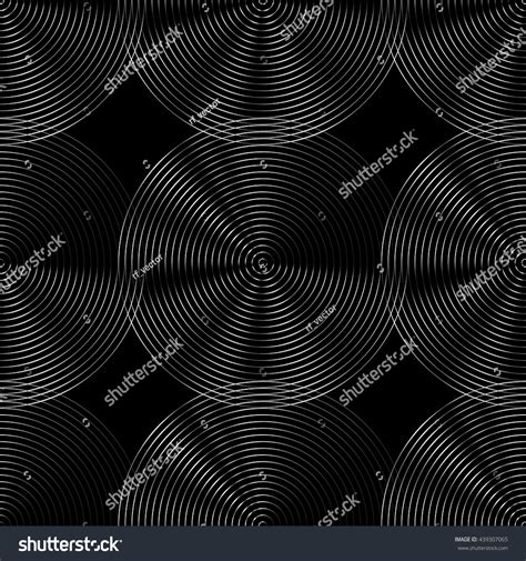 Concentric Circles Seamless Monochrome Pattern Abstract Stock Vector Royalty Free 439307065
