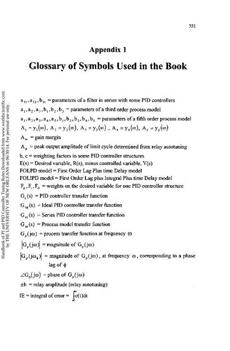 pdf handbook of pi and pid controller tuning rules back matter