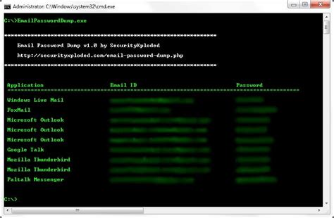 Email Password Dump Command Line Tool To Recover Lost Email Password
