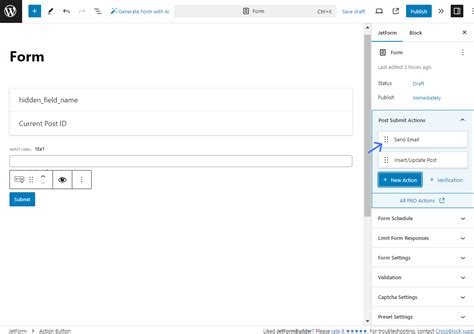 Post Submit Action Controls Overview — Jetformbuilder Crocoblock