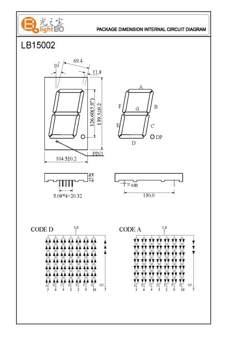 5 inch 7 segment led display 5 inch led numeric display from china