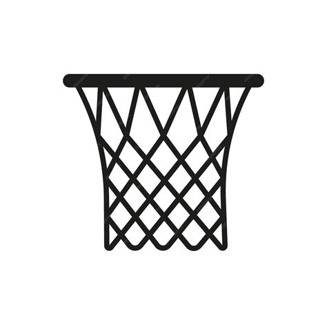 Premium Vector Basketball Hoop With Net Icon Sport Game With Goal Basketball Ring Vector Sign