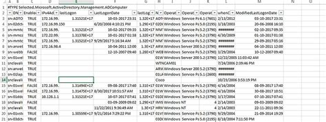 how to get ad computers report in specific date format using powershell