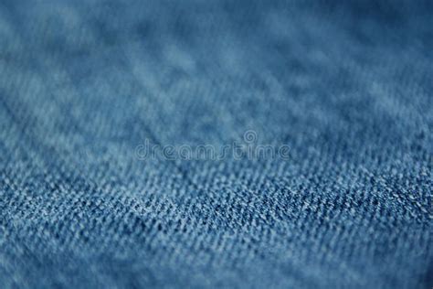 Denim Blue Fabric Texture Close Up Copy Space Stock Image Image Of