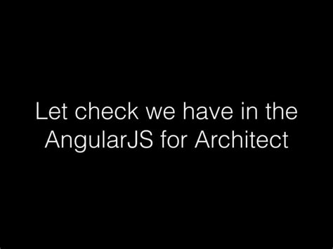 Angularjs Architecture Ppt