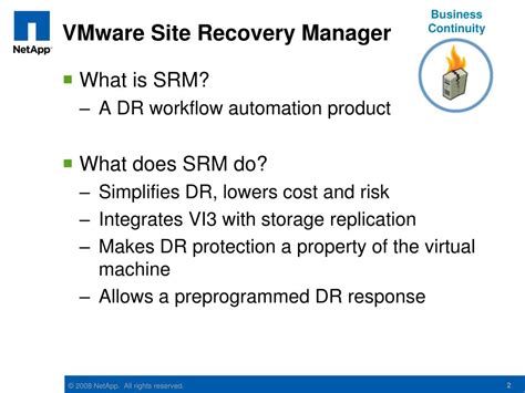 PPT VMware Site Recovery Manager On NetApp Storage PowerPoint Presentation ID 1300511