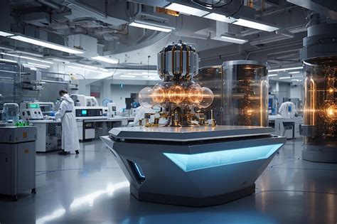 Premium Ai Image Quantum Computing Futuristic Science Lab