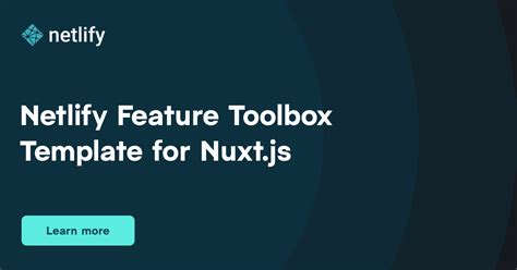 Netlify Feature Toolbox Template For Nuxt Js
