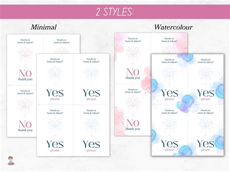 Yoga Consent Cards Printable Yoga Teacher Resource Trauma Informed