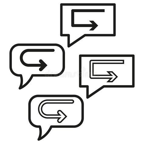 Message Arrow Icons Speech Bubble Vector Communication Symbol Stock Illustration