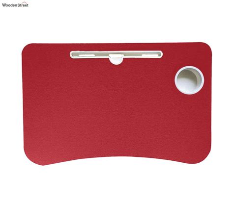 Buy Tud Portable Folding Laptop Table With Cup Holder Red At 38 Off