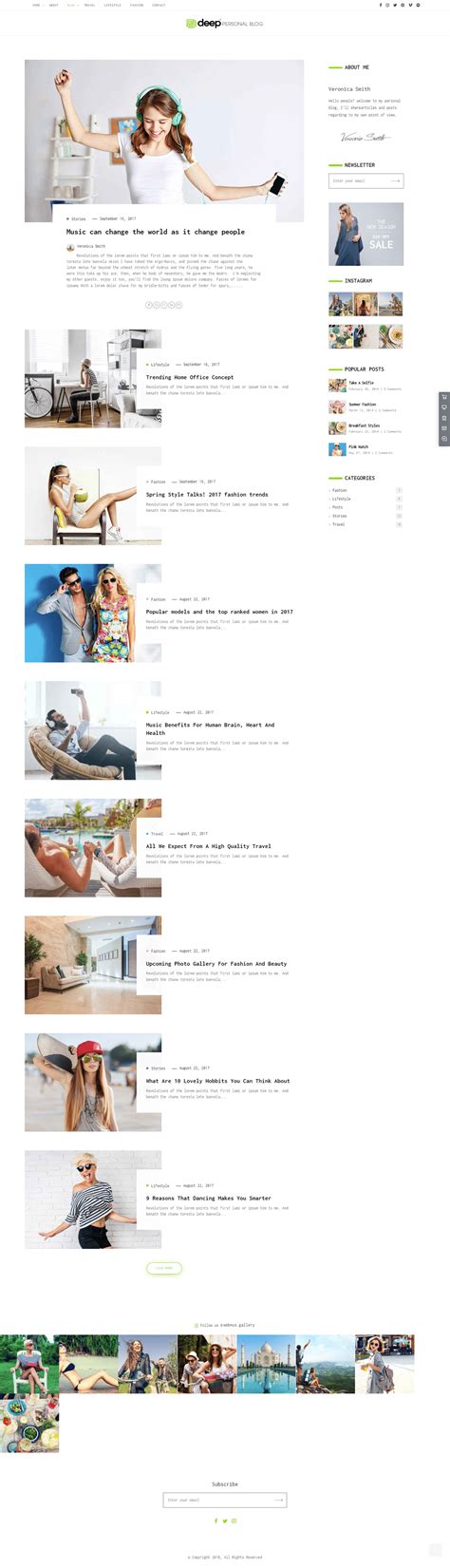 personal blog website behance