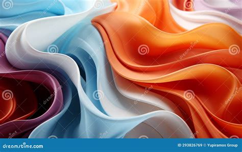 Abstract Backdrop With Smooth Wave Pattern In Vibrant Colors Generated