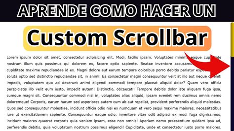 Cómo Hacer Scrollbar En Html Y Css Youtube