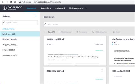 documents filtering by dataset doesn t work · issue 59 · epam