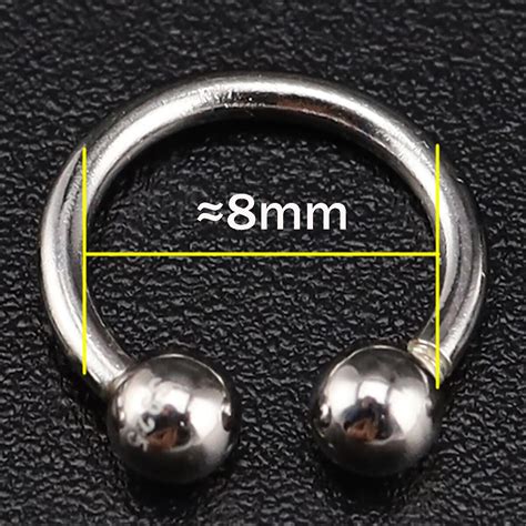 Septum Piercing Nose Ring Silver 925 Tongue Pierci Vicedeal