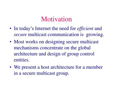 Ppt An Ipsec Based Host Architecture For Secure Internet Multicast